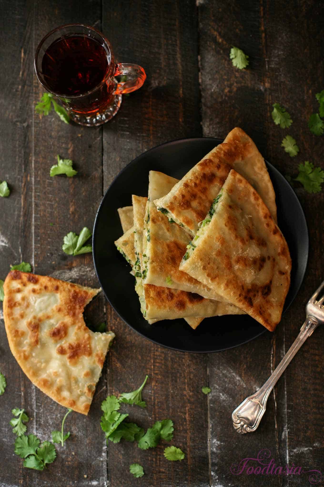 Afghan Bolani - Potato Stuffed Flatbread | Foodtasia
