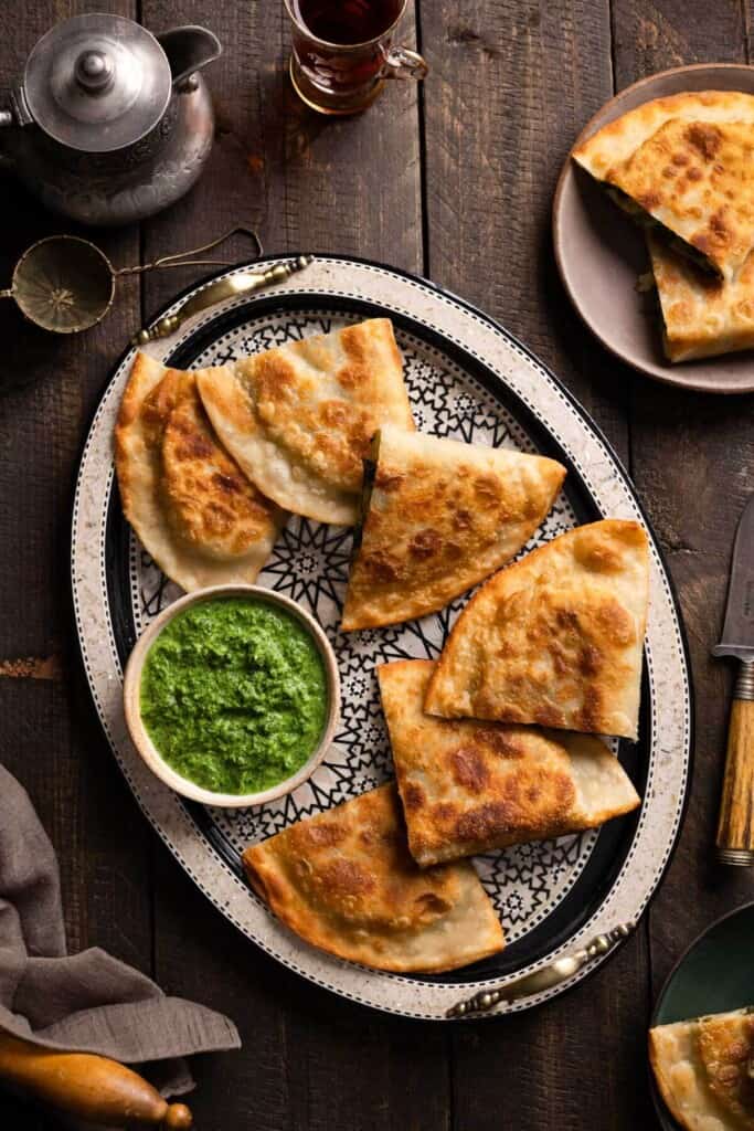 Afghan Bolani - Potato Stuffed Flatbread | Foodtasia