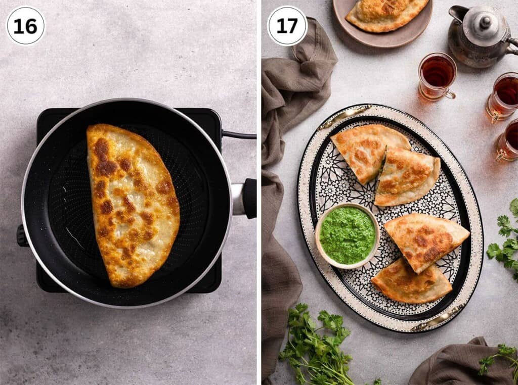 Afghan Bolani - Potato Stuffed Flatbread | Foodtasia