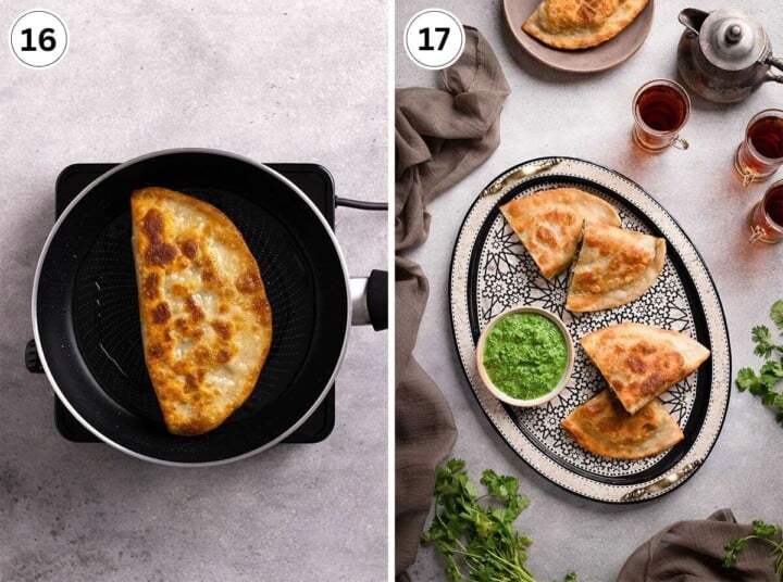 Afghan Bolani - Potato Stuffed Flatbread | Foodtasia