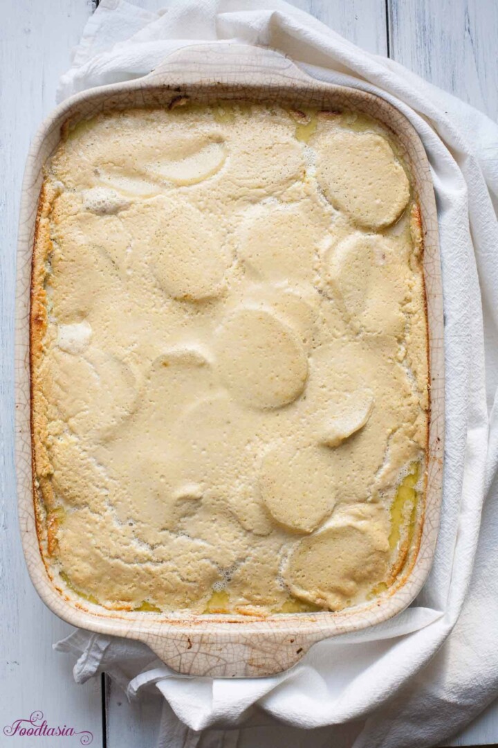 Middle Eastern Kufta Baked with Potatoes and Tahini Sauce | Foodtasia