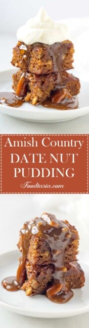 Amish Country Date Nut Pudding | Foodtasia