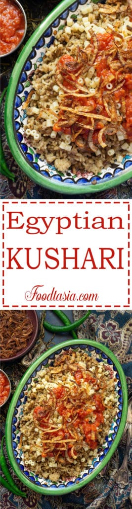 Egyptian Koshari Recipe (Kushari) | Foodtasia