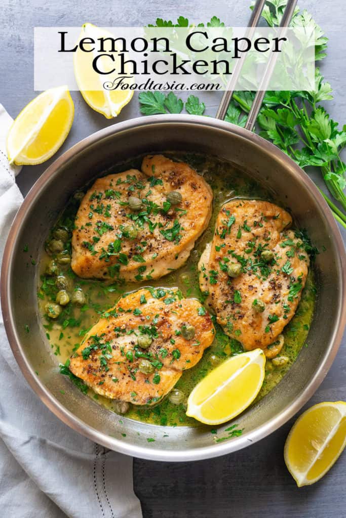 Lemon Caper Chicken | Foodtasia