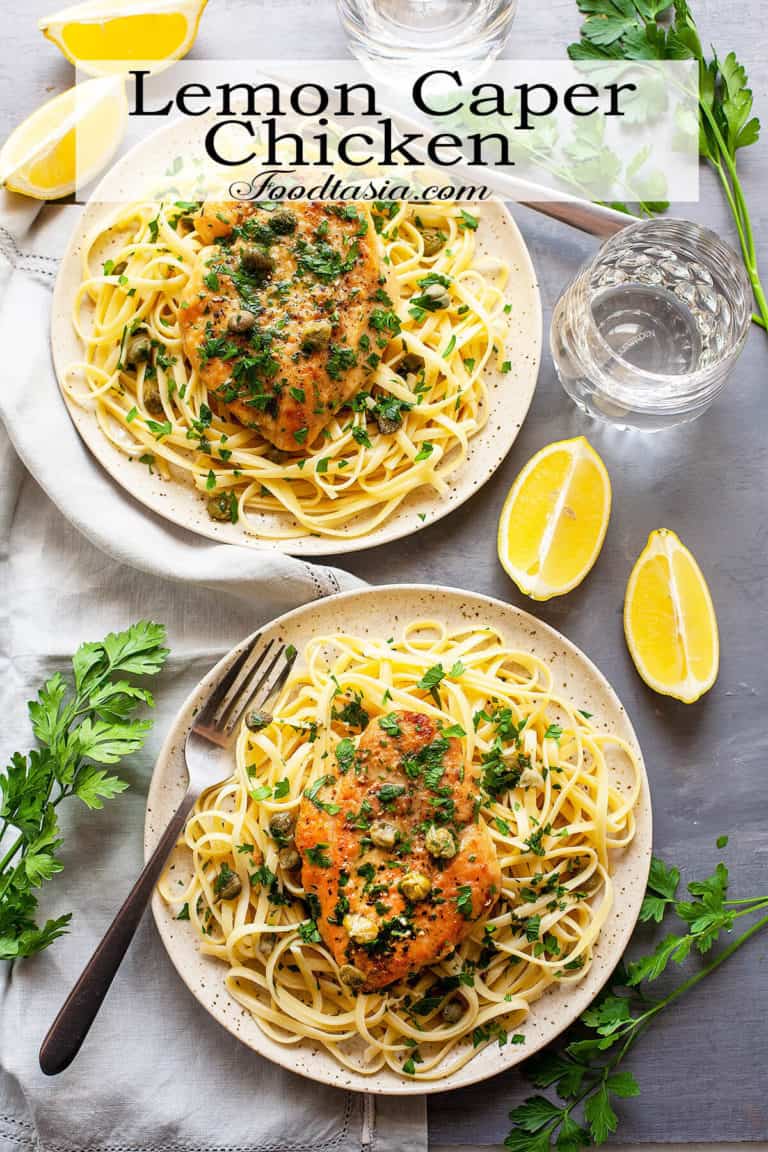 Lemon Caper Chicken | Foodtasia