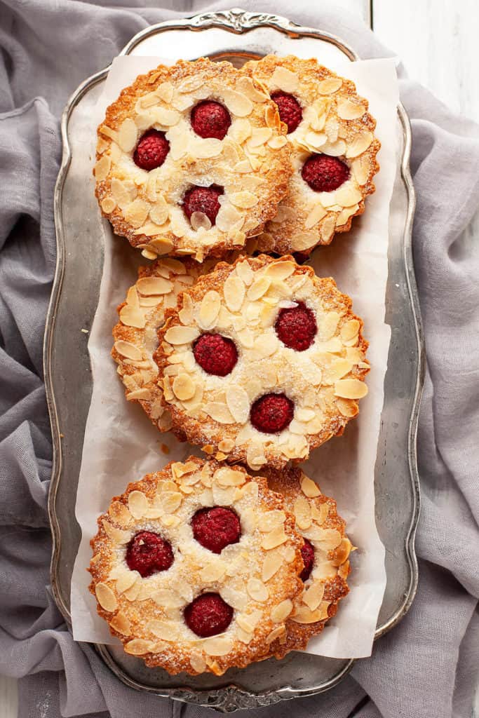 Almond Raspberry Financiers | Foodtasia