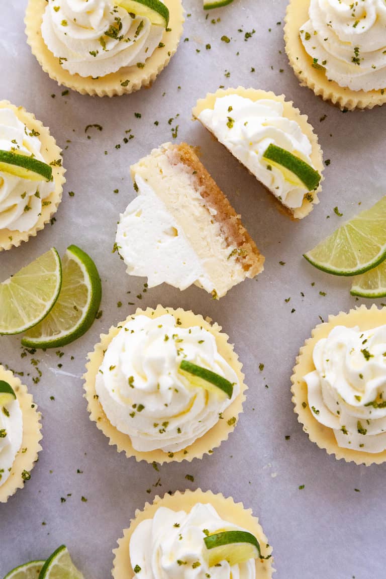Mini Key Lime Cheesecakes | Foodtasia