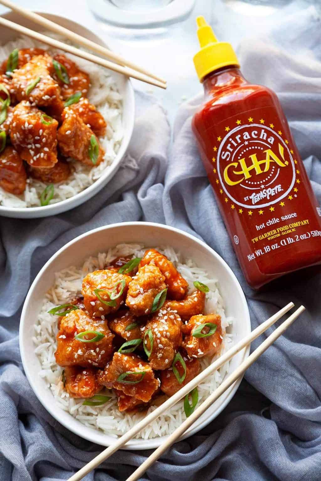 The BEST Honey Sriracha Chicken | Foodtasia