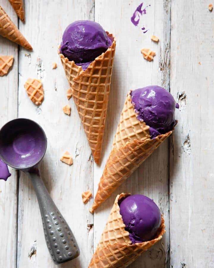 the BEST Homemade Ube Ice Cream | Foodtasia