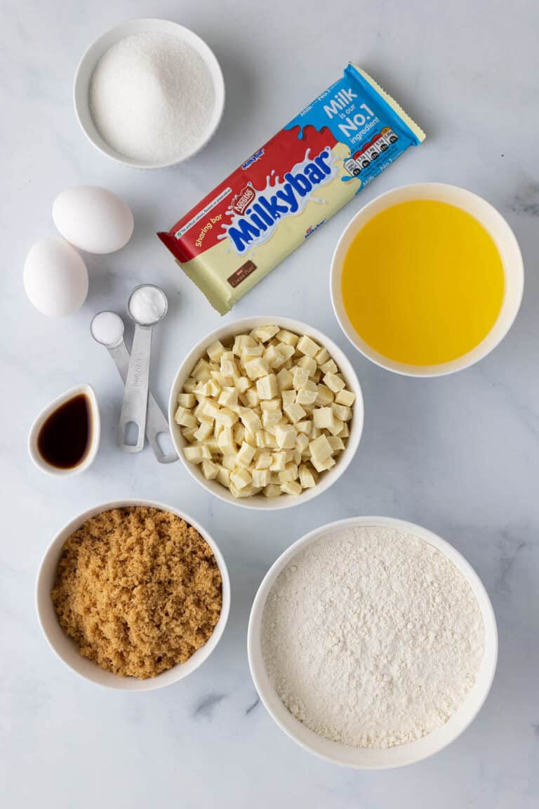 Thick and Chewy Milky Bar Cookies - BEST RECIPE! | Foodtasia