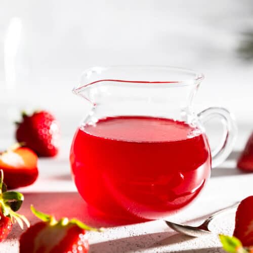 Easy Strawberry Syrup Recipe (with Video!) | Foodtasia