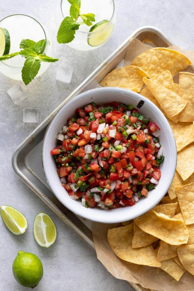 Easy, Homemade Pico de Gallo Recipe (Fresh Tomato Salsa) | Foodtasia