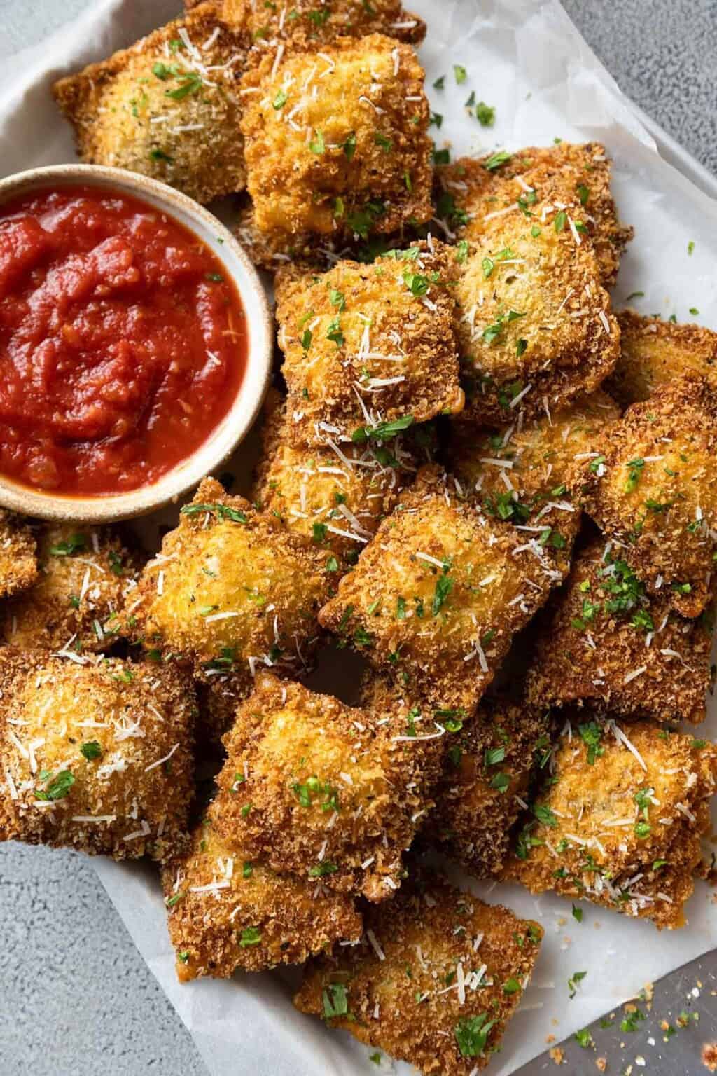 The BEST Fried Ravioli (Toasted Ravioli) | Foodtasia